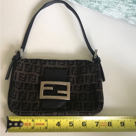Fendi | Bags | Fendi Authentic Zucchino Canvas Black Brown | Poshmark